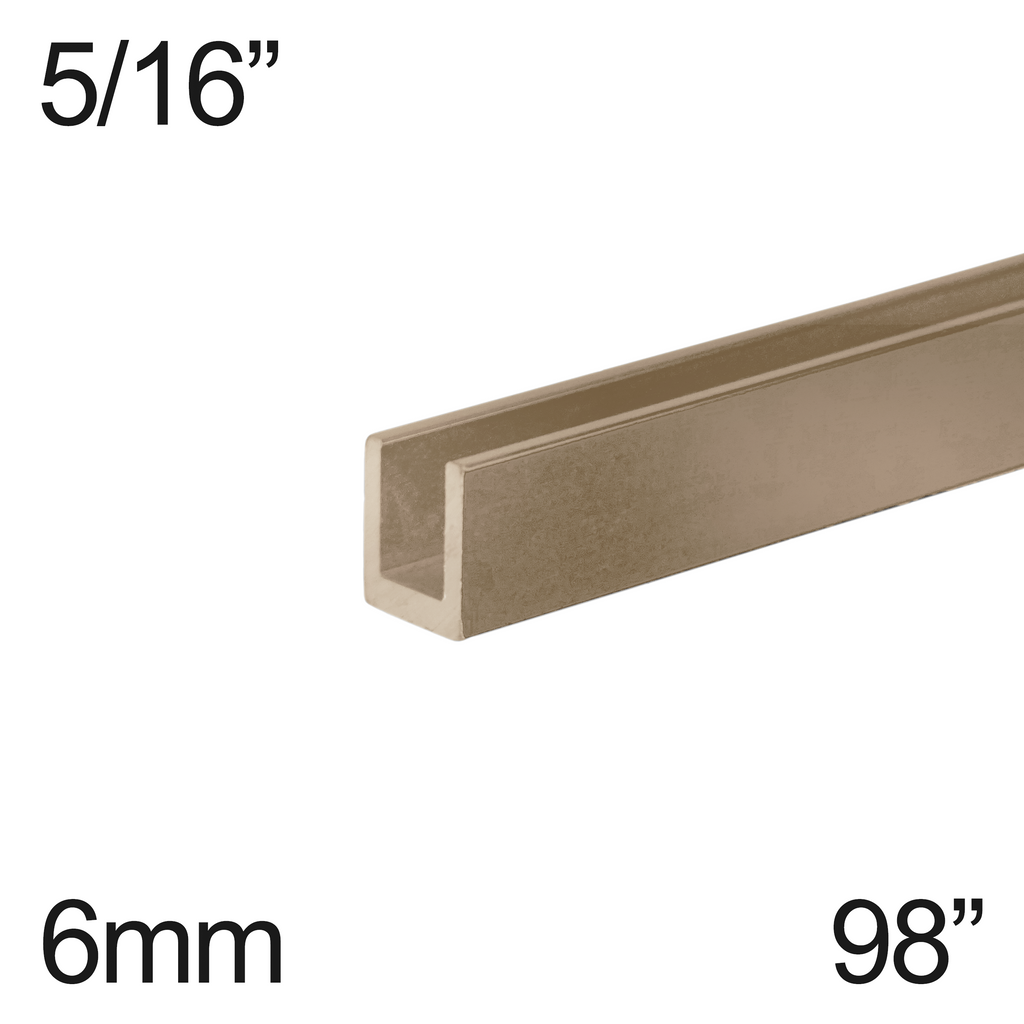[UC986] Shower U-Channel - 6mm Glass (98") – Grey Goat Hardware