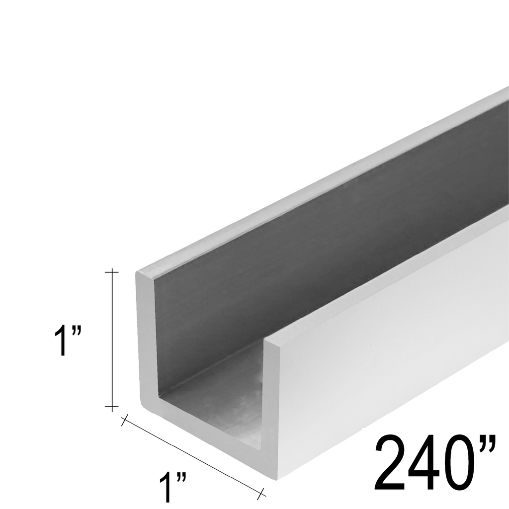 [CU1X1-240] Commercial U-Channel - 1 X 1" (240") – Grey Goat Hardware