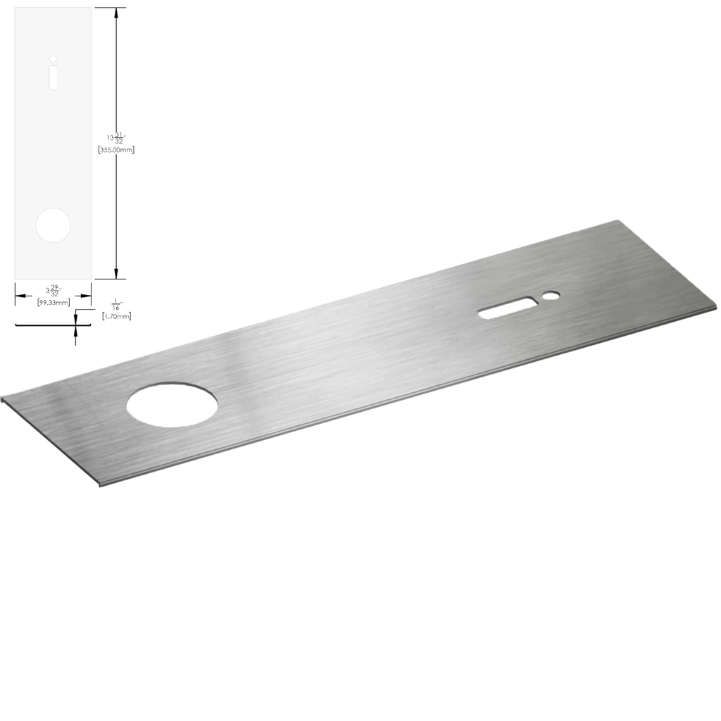 [DLUX4HCP] Header System - 1-3/4 X 4" - Closer Cover Plate - 14" Lengt ...