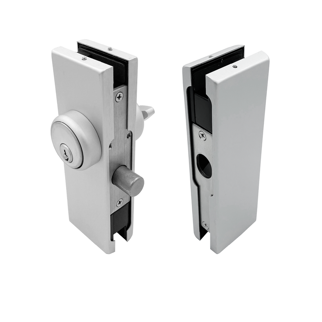 [GDLUSSET] Glass Door Lock - Patch Lock Set With American Style Cylind ...