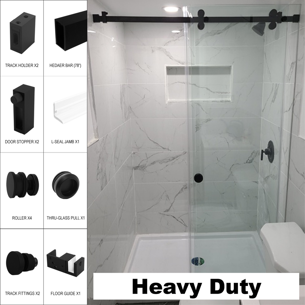 [HDTQ78] Shower Sliding Door Kit - Tranquility Series - Heavy Duty ...