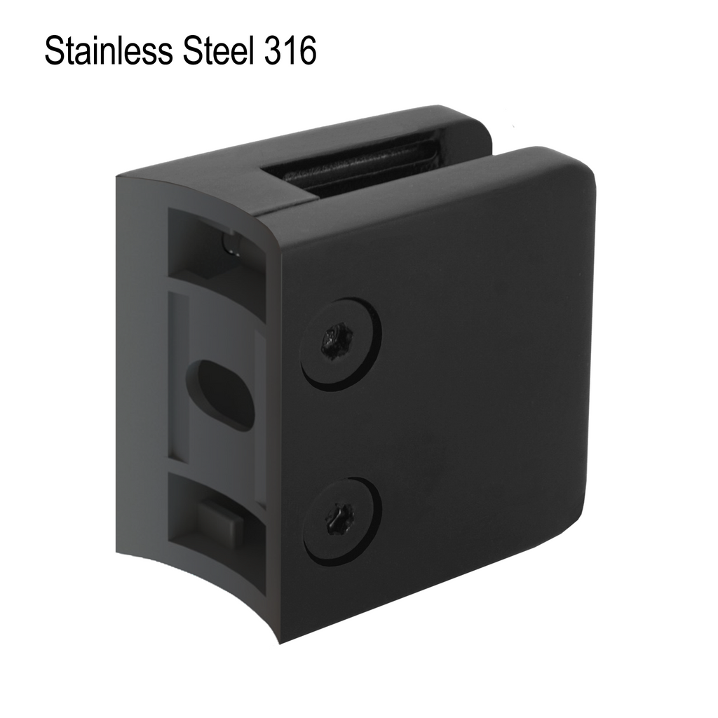 [SCLAMRB] Square Railing Clamp - Round Back - 61x55mm – Grey Goat Hardware