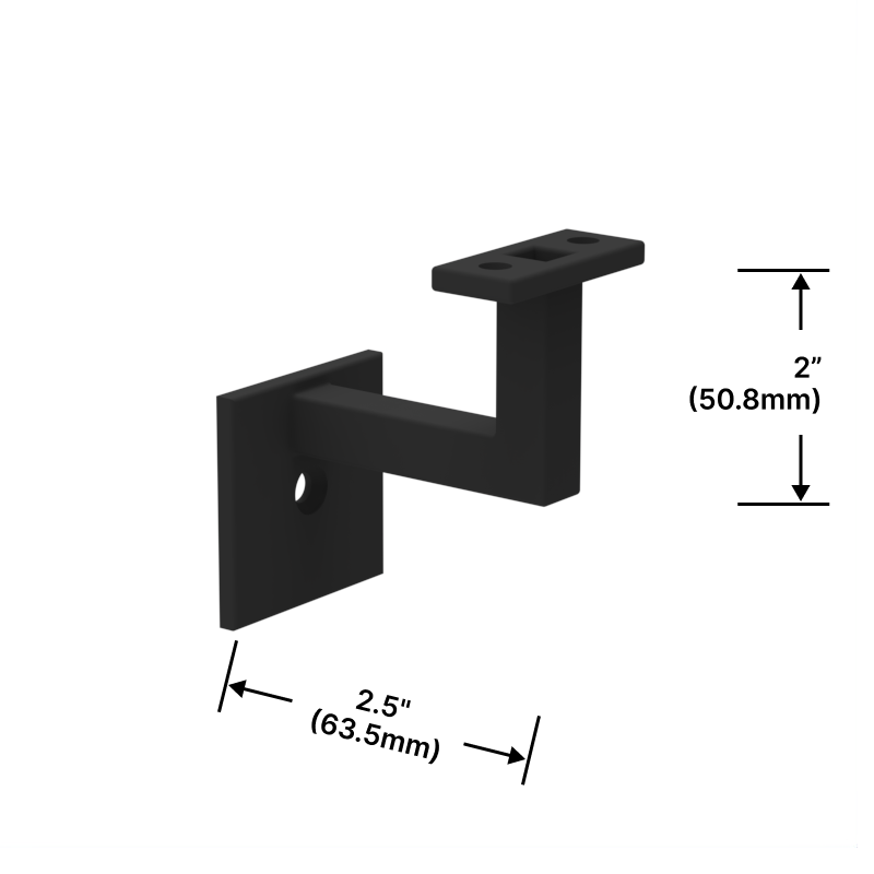 [SHRB2X2.5WM] Handrail Brackets - 2" X 2-1/2" w/ Flat Saddle - Wall Mo ...