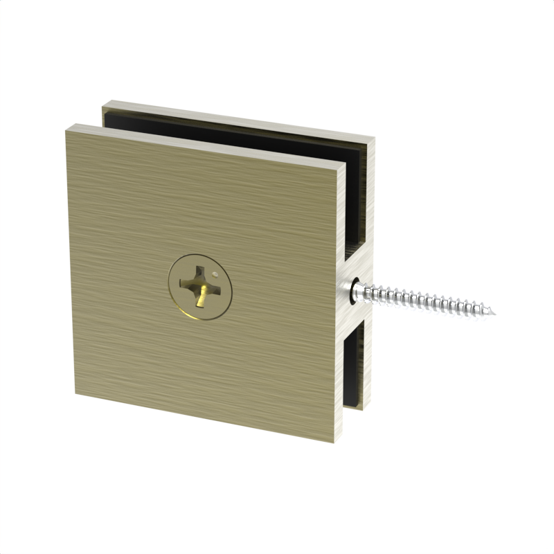[SQC186] Shower Clamp - Square - Transom Glass To Wall - 180° Movable ...