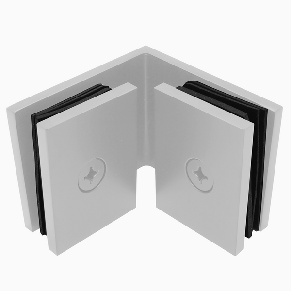 [SQC90] Shower Clamp - Square - 90° Glass to Glass – Grey Goat Hardware