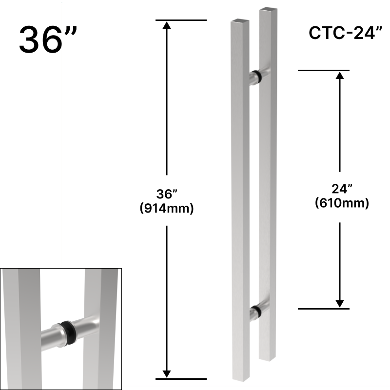 [SQRLP36] Ladder Pull - 36" (24" CTC) - Square - Back To Back – Grey ...