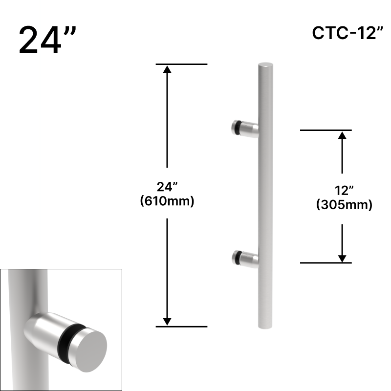[SSLP24] Ladder Pull - 24" (12" CTC) - Single-sided – Grey Goat Hardware