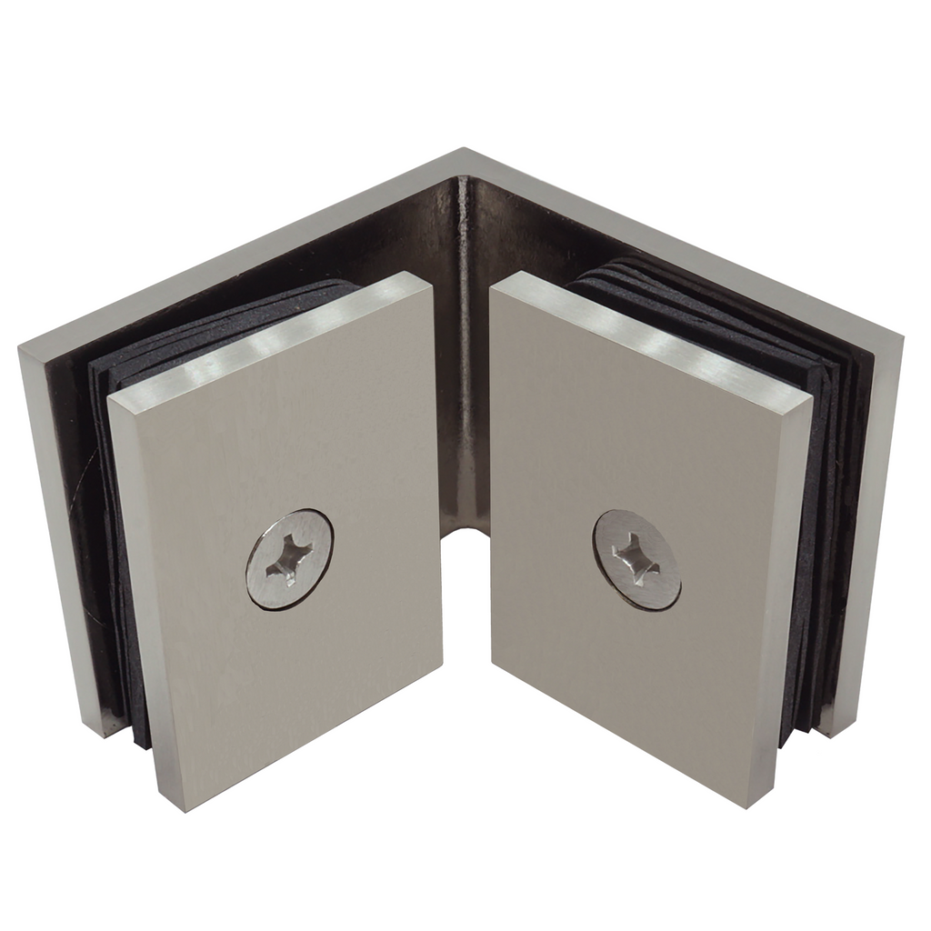 [SQC90] Shower Clamp - Square - 90° Glass to Glass – Grey Goat Hardware