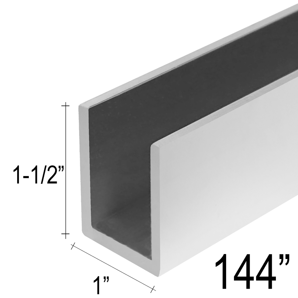 [CU1X1.5] Commercial U-Channel - 1 X 1-1/2" (144") – Grey Goat Hardware