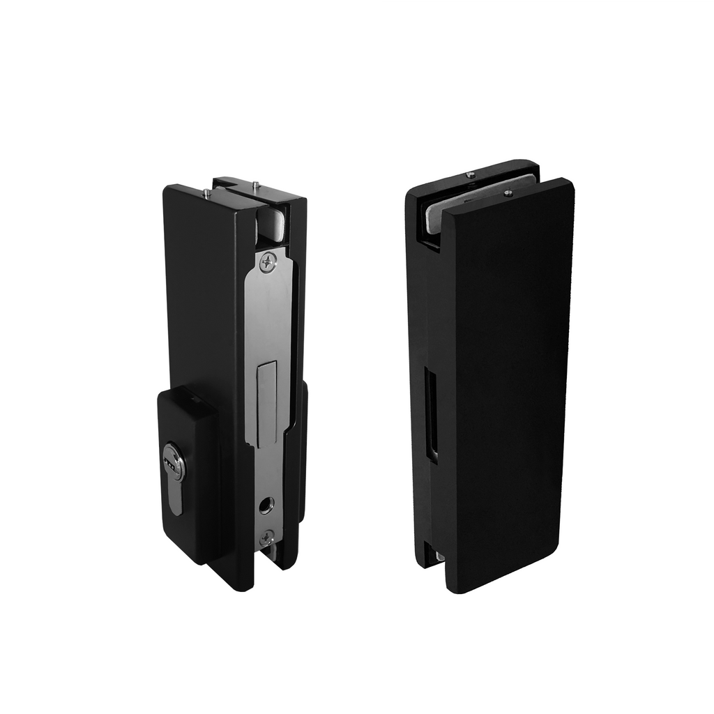 [GDLEUSET] Glass Door Lock - Patch Lock Set with Euro Style Cylinder ...