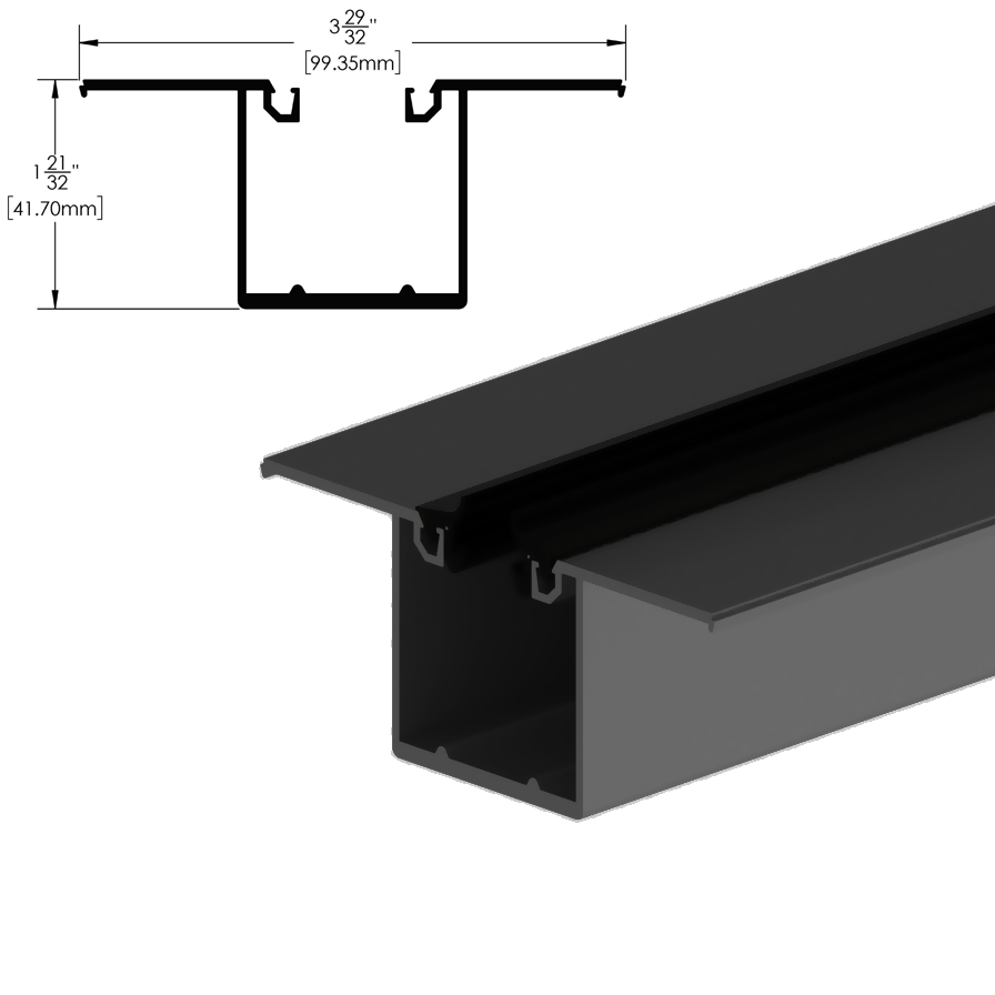 [DLUX4HPP120] Header System - 1-3/4 X 4" - Pocket Plate - 120" Length ...